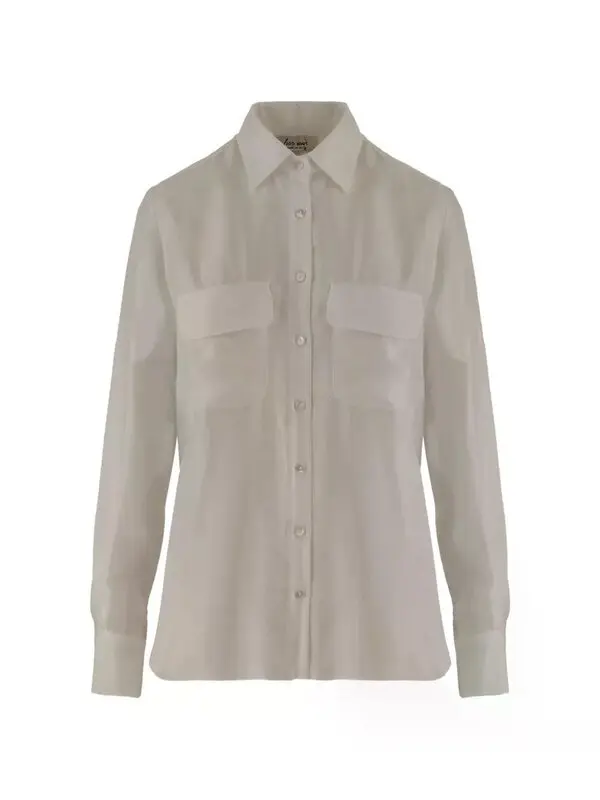 HER SHIRT Silk Flap-pocket Shirt