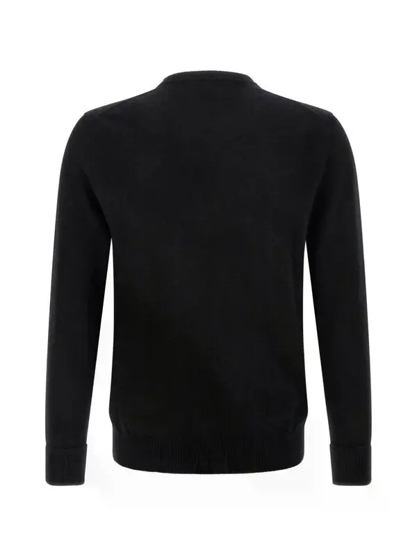 BALLANTYNE Cashmere Diamond Inlay Crew Neck Sweater