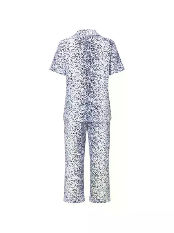 BEDHEAD PAJAMAS Leopard-print Cropped Pajamas - White
