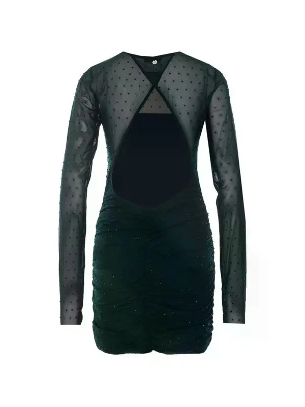 Liu Jo Crystal-embellished Open-back Dress - Black