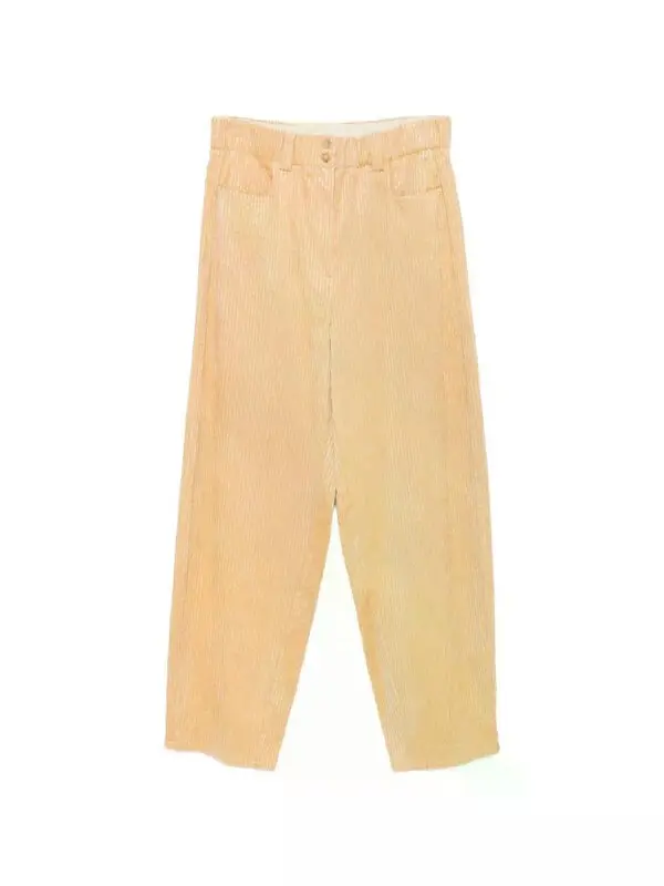ALYSI Corduroy Wide-leg Trousers - Yellow