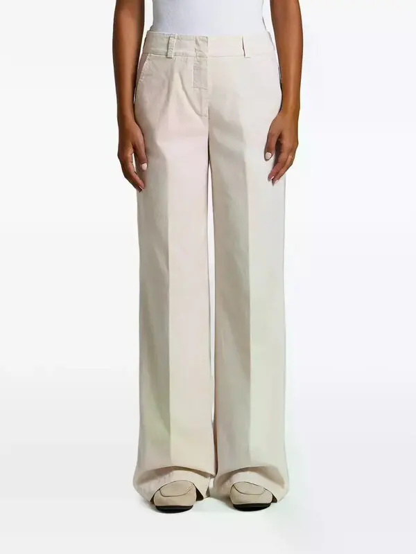 Peserico Pressed Crease Wide-leg Trousers