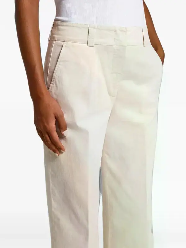 Peserico Pressed Crease Wide-leg Trousers