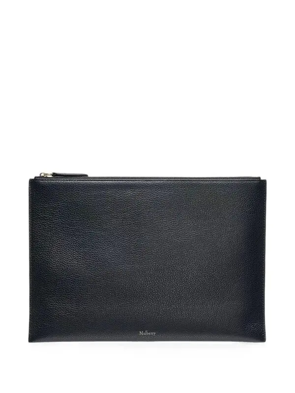 Mulberry Grained-leather Pouch - Black