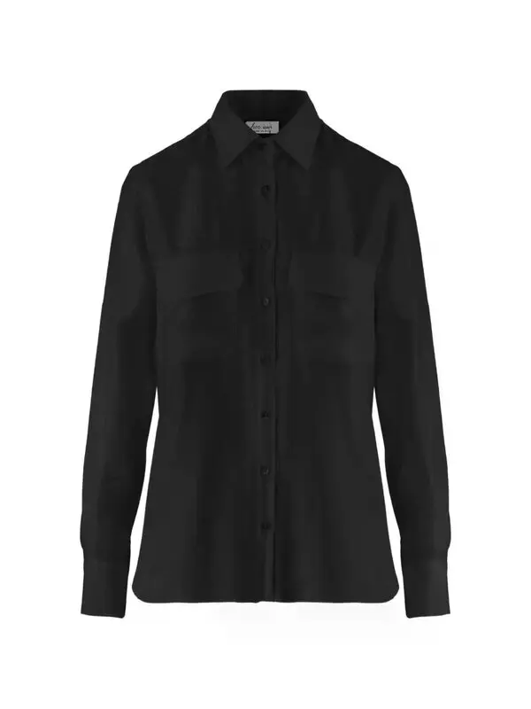 HER SHIRT Silk Flap-pocket Shirt