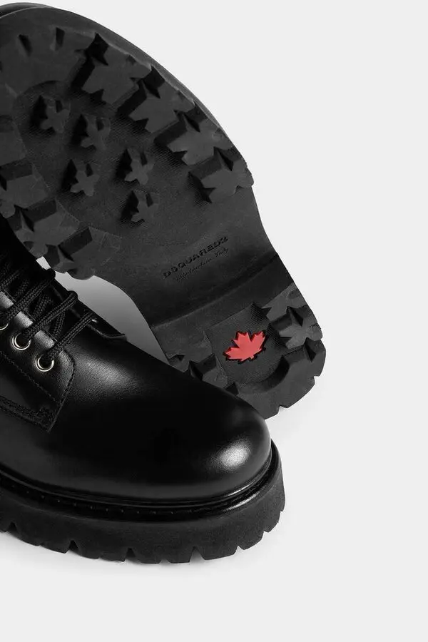 Dsquared2 Icon Logo Lettering Combat Boots
