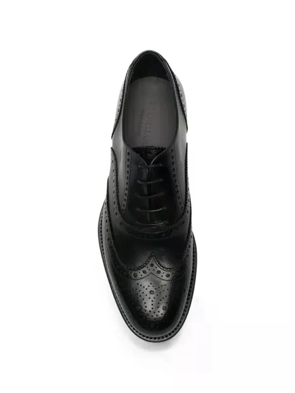 Corneliani Brogue Detail Leather Lace-up Shoes