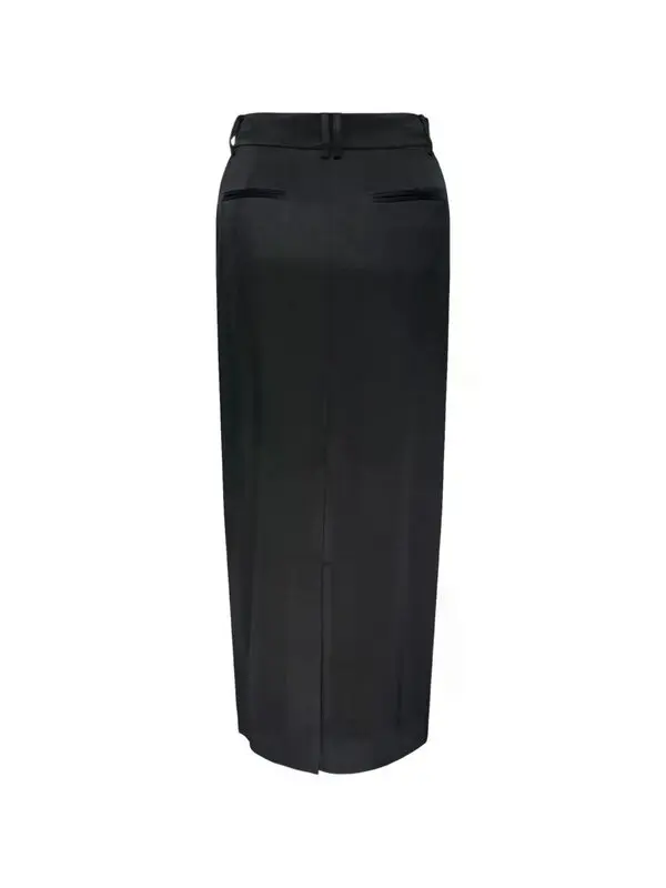 CLUB21 COLLECTION Ambre Crepe-texture Belt-loops Skirt - Black