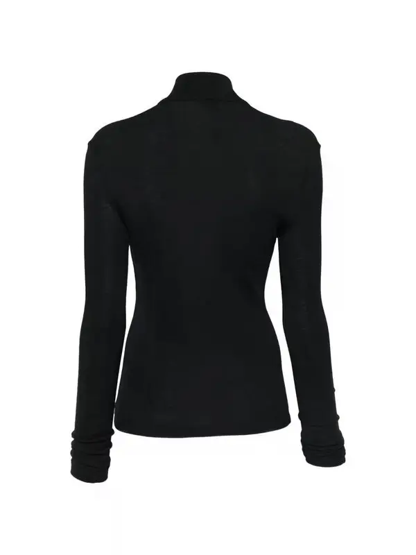 ALYSI Button-up Turtleneck Sweater