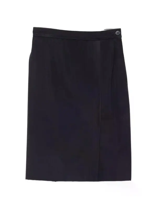 Saint Laurent 1980s Wrap Skirt - Black