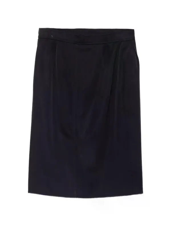 Saint Laurent 1980s Wool Wrap Skirt