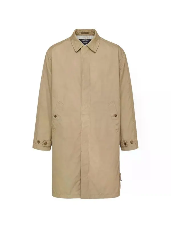 Comme Des Garçons Belted Button-cuff Coat - Neutrals