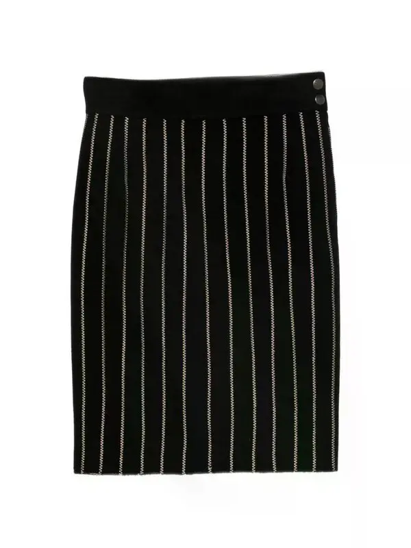 Fendi 2000s Zigzag-stitch Skirt - Black