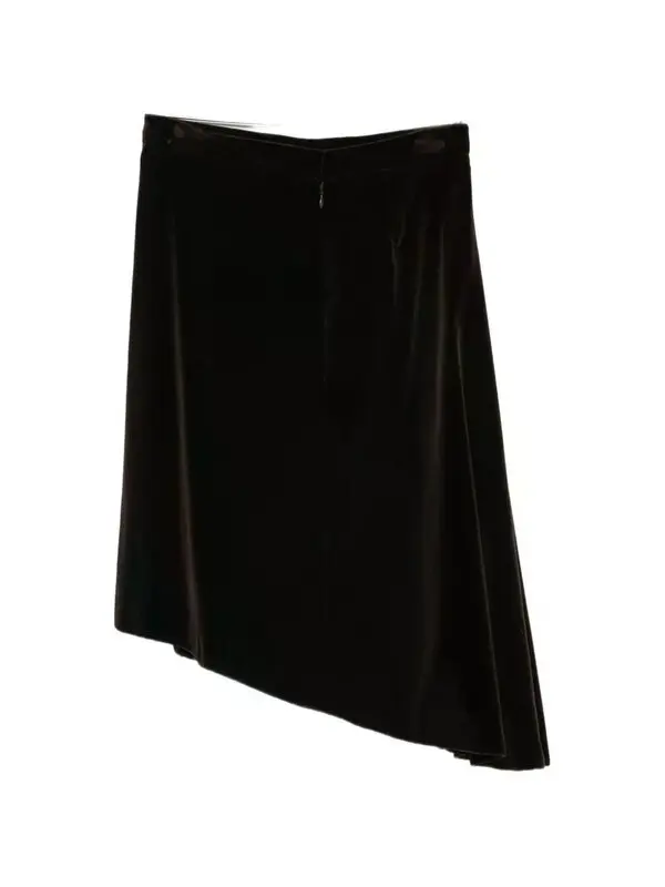Saint Laurent Asymmetric Velvet A-line Skirt