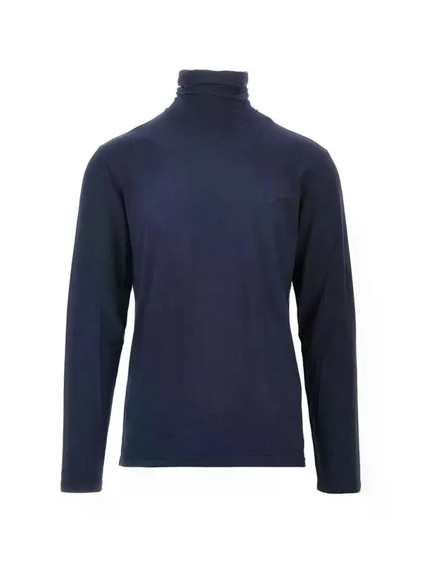 EA7 Roll-neck Long-sleeve T-shirt - Blue
