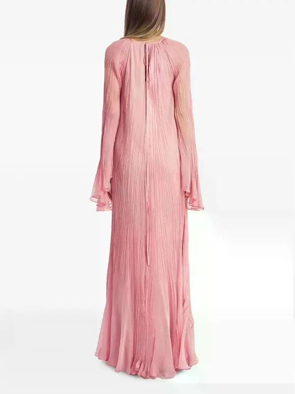 IRINA SCHROTTER Silvya Plissé-effect Maxi Dress