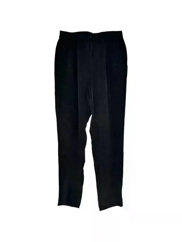 Giorgio Armani Pleated Corduroy Trousers - Black