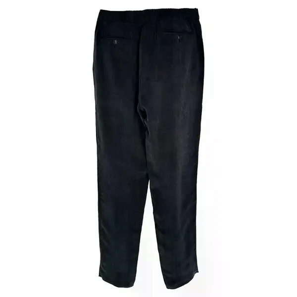 Giorgio Armani Pleated Corduroy Trousers - Black