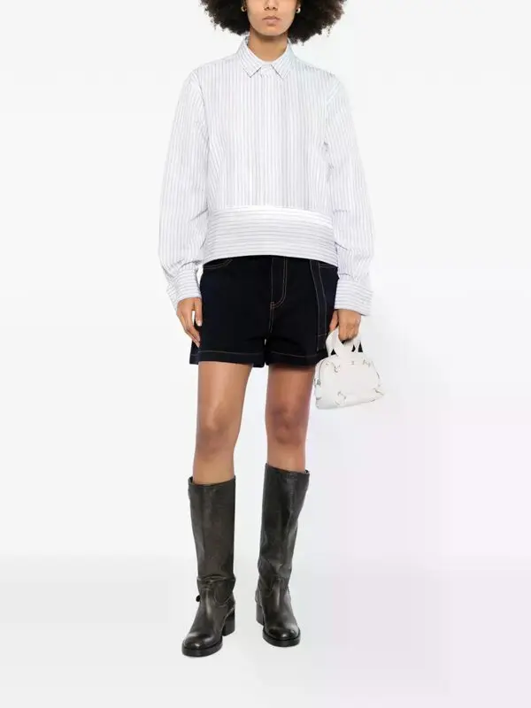 Sacai Vertical-stripe Layered Shirt - White