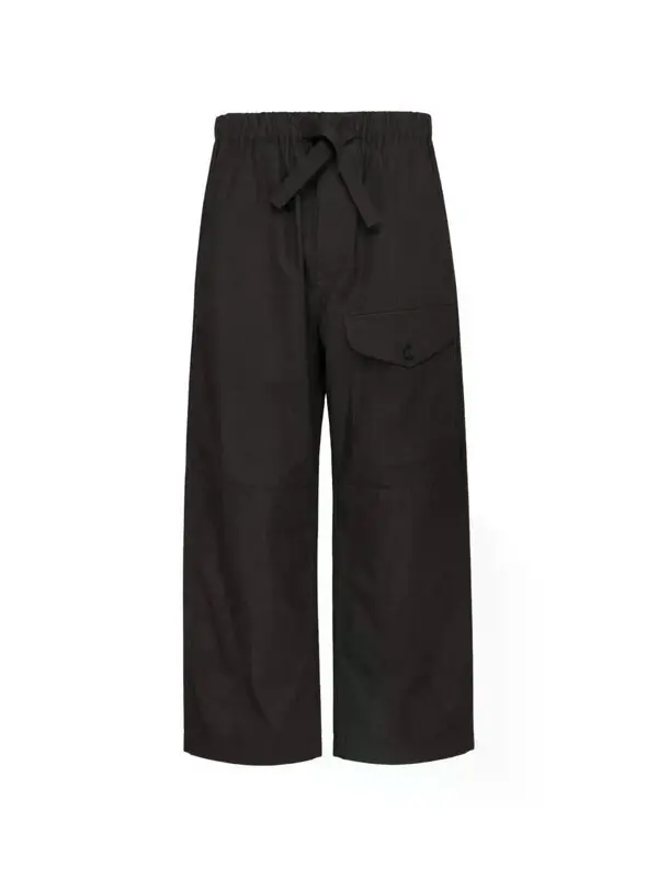 Comme Des Garçons Drawstring-waist Wide-leg Trousers