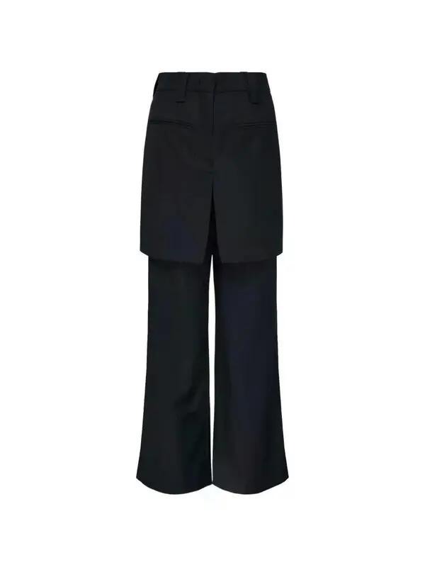 CLUB21 COLLECTION Lila Layered-design Trousers - Black