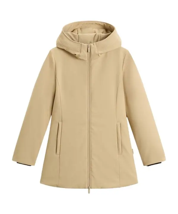 Woolrich Zip-up Hooded Coat - Nude