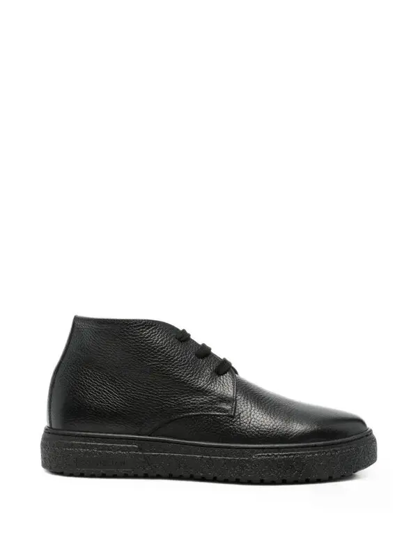 Corneliani Grained Leather Desert Boots