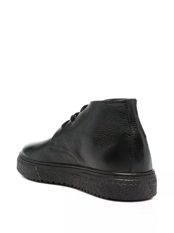 Corneliani Grained Leather Desert Boots