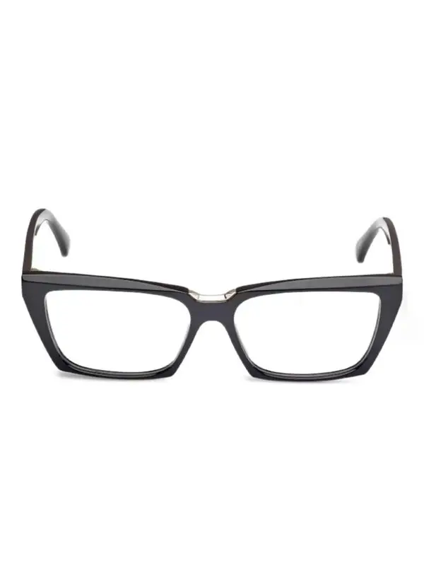 Max Mara Geometric Frame Eyeglasses - Black