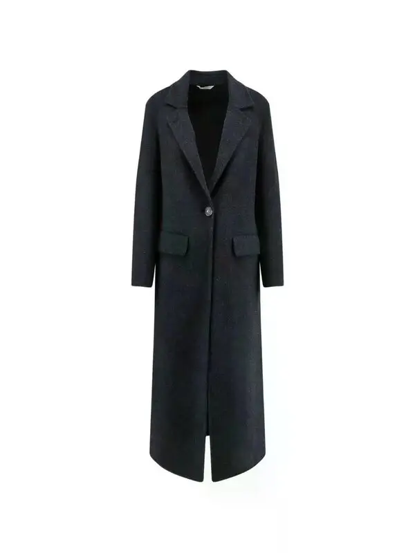 HEVO Single-breasted Notched-lapels Coat - Grey