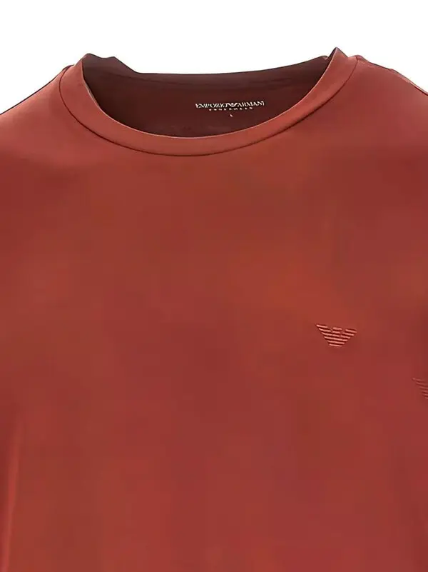 EA7 Logo-print Long-sleeve T-shirt - Red