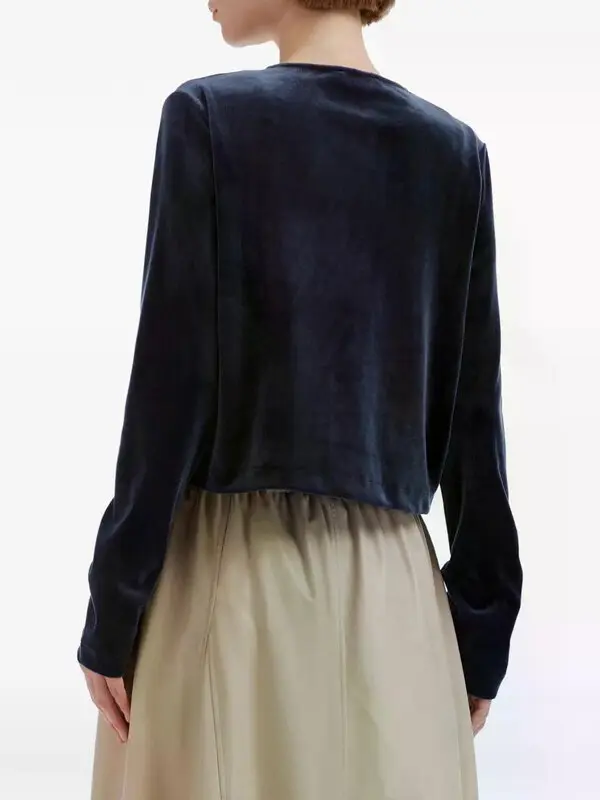 TOUT A COUP Velvet Press-stud Cardigan