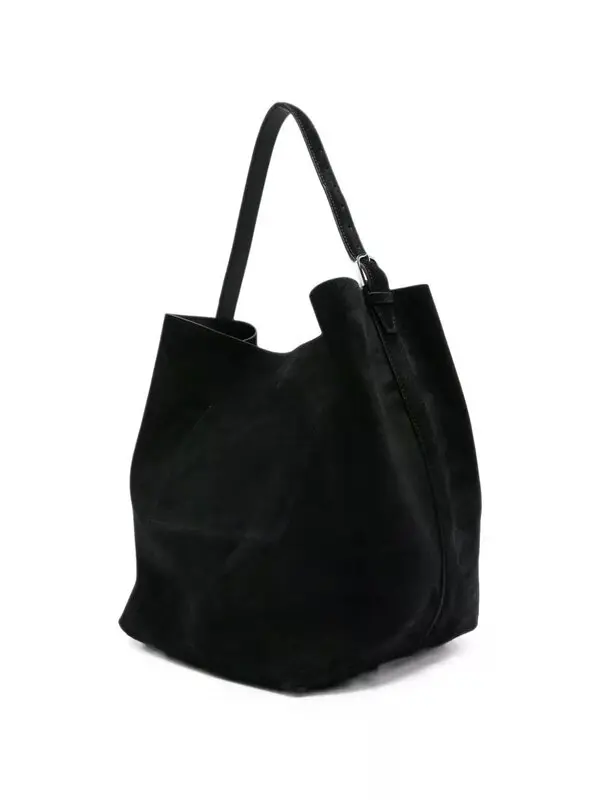 TOTEME Belted Suede Tote Bag - Black