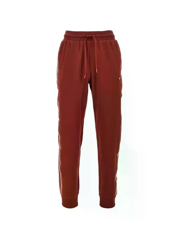 EA7 Logo-print Side-stripe Track Pants - Red