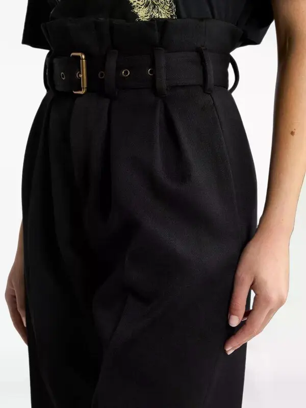 Etro Wide-leg Wool Trousers With Belt