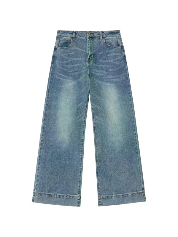 B+AB Whiskered Wide-leg Jeans