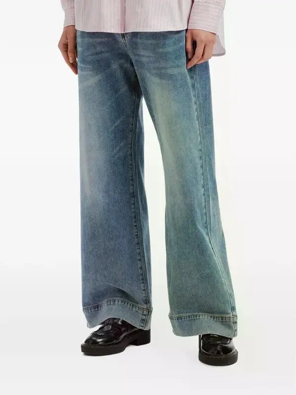 B+AB Whiskered Wide-leg Jeans