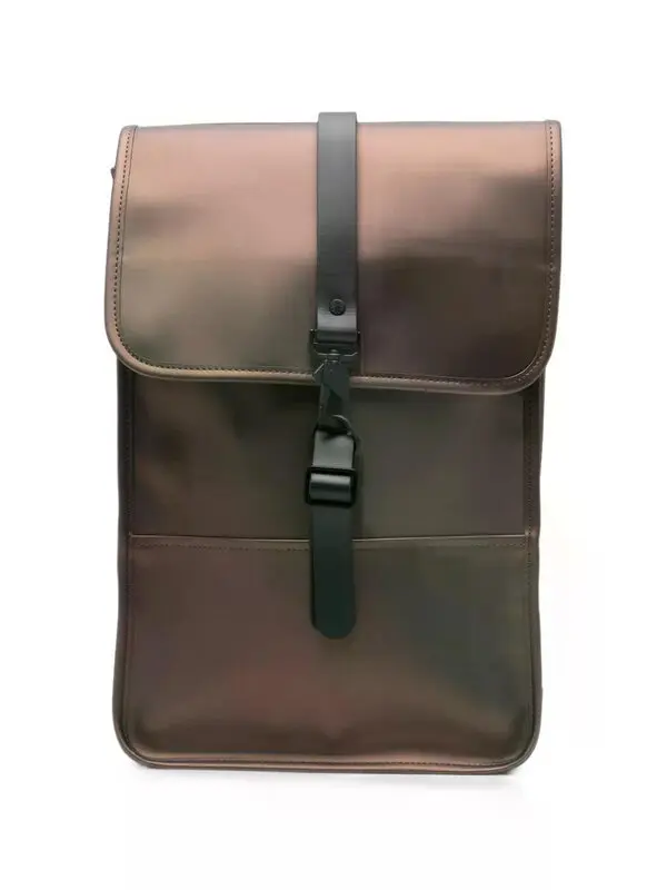 Rains Foldover Carabiner-fastening Backpack - Brown