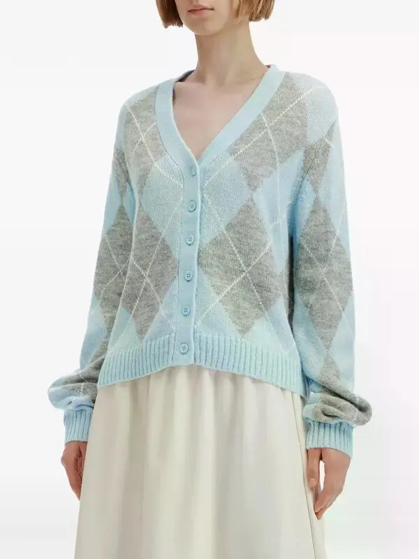 B+AB Argyle Knit Cardigan