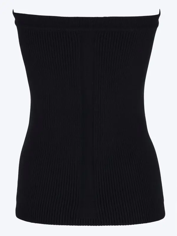 Rick Owens Strapless Knitted Bandeau Top