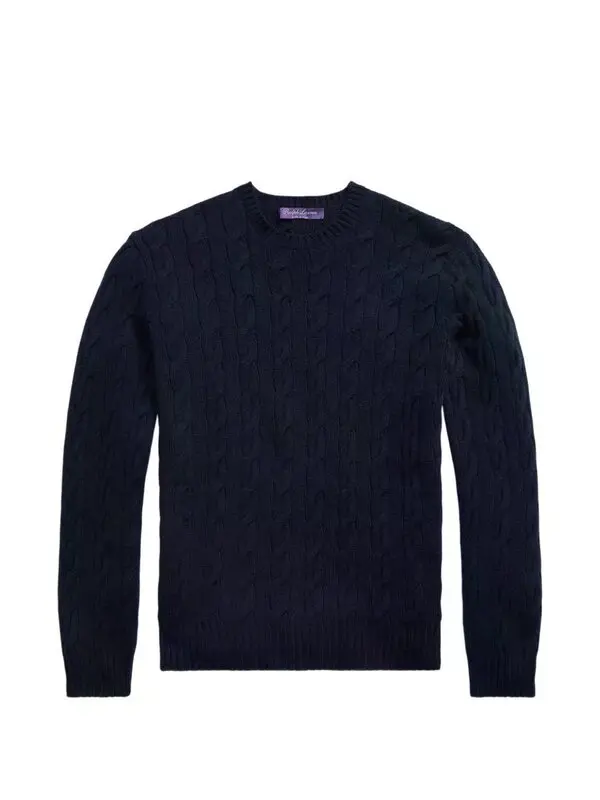 Ralph Lauren Purple Label Cashmere Cable-knit Sweater - Blue