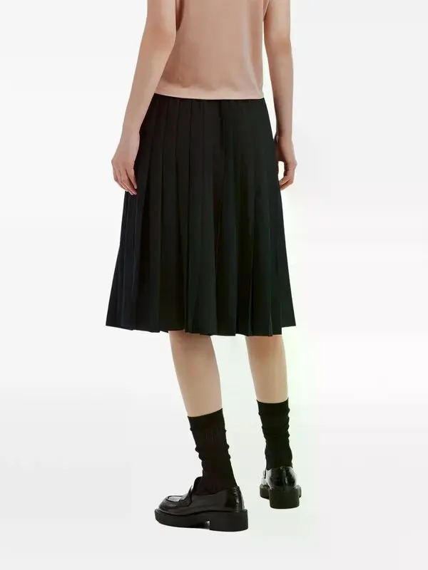 TOUT A COUP Pleated Drawstring Midi Skirt