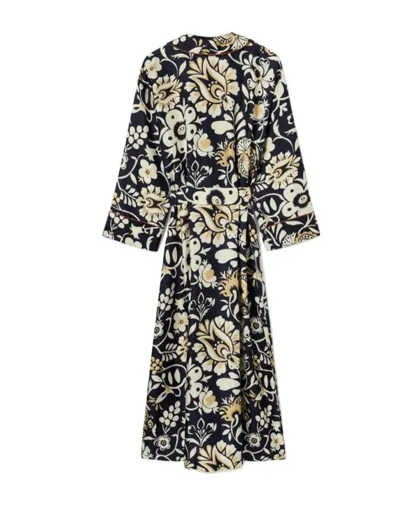 La DoubleJ Floral-print Wrap Midi Dress