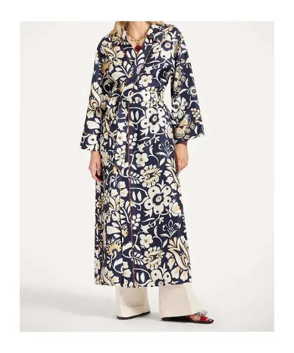 La DoubleJ Floral-print Wrap Midi Dress