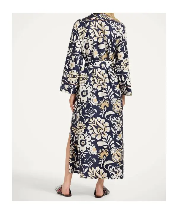 La DoubleJ Floral-print Wrap Midi Dress