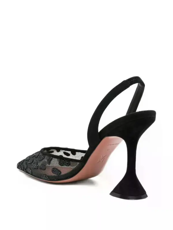Amina Muaddi Holli Leopard-print Mesh Pumps