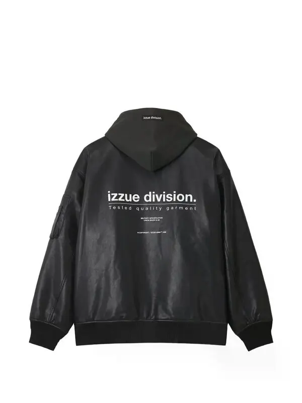 Izzue Hooded Faux-leather Jacket