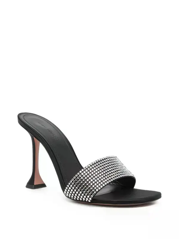 Amina Muaddi Andreea Crystal-embellished Sandals - Black