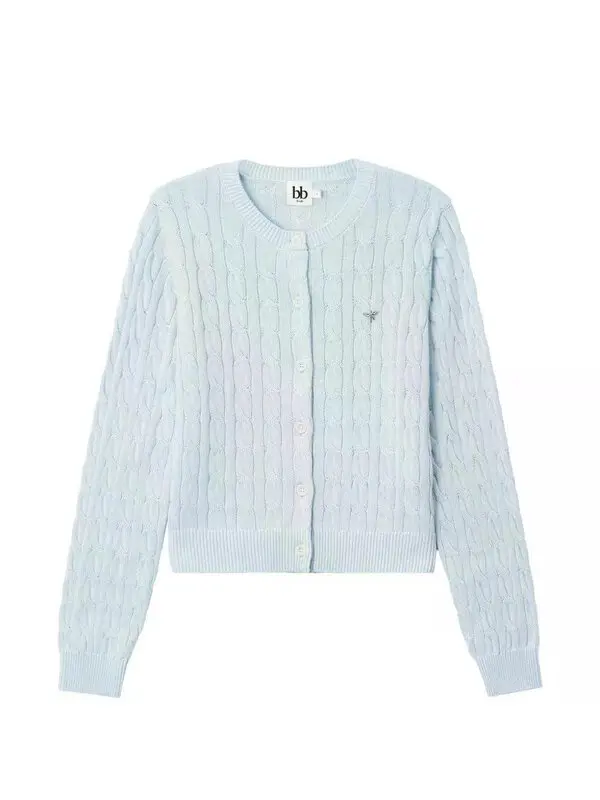 B+AB Cable-knit Bow-detail Cardigan
