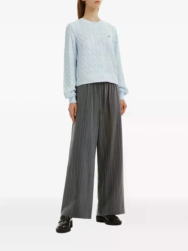 B+AB Cable-knit Bow-detail Cardigan